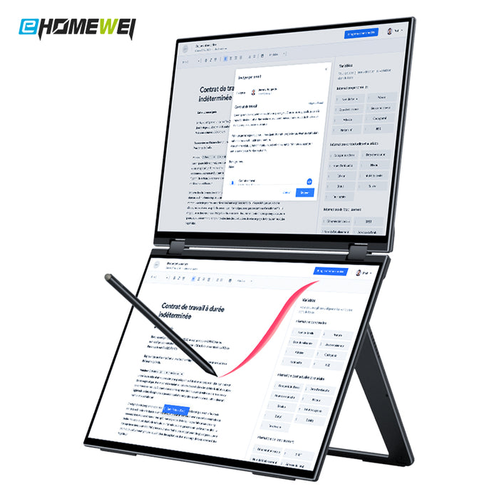 EHOMEWEI【X2 Pro】 Foldable 16-inch 2.5K dual stacked monitor Portable ...