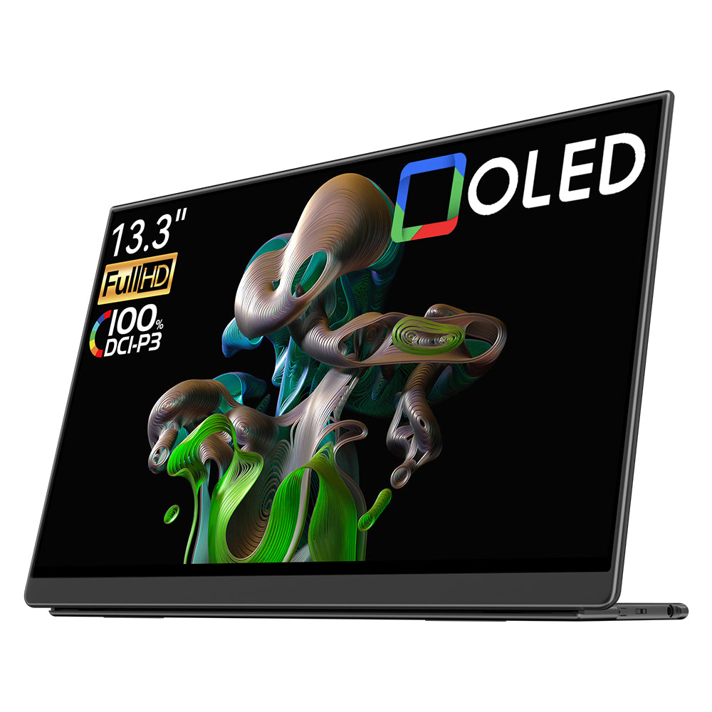 EHOMEWEI OLED Portable Monitor【O3m】 13.3" FHD 60HZ 100%DCI-P3 16:9 For ...
