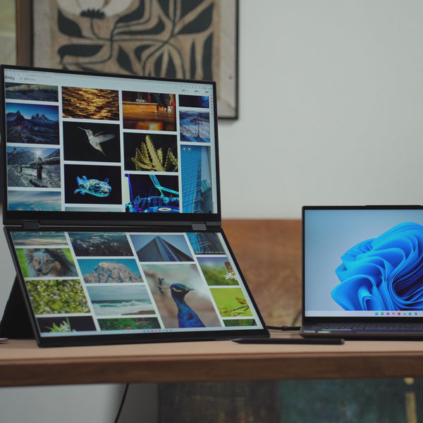 EHOMEWEI【X2 Pro】 Foldable 16-inch 2.5K dual-view monitor Portable ...